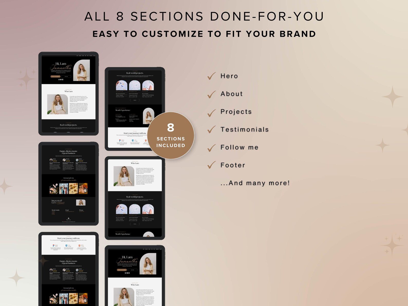 UX Design Portfolio Template Graphic Design Portfolio Website Editable ...