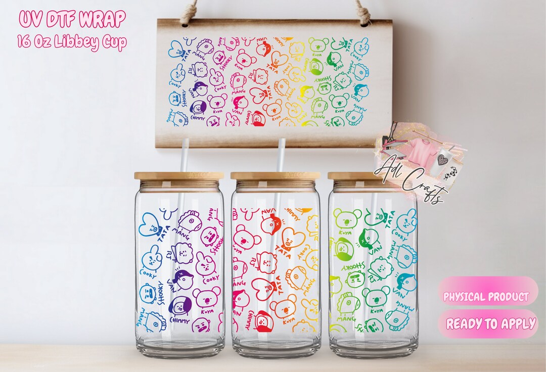 Uv Dtf Wrap Physical Product 256 Kpop Chibi Cute Cup Wrap Boy Band ...