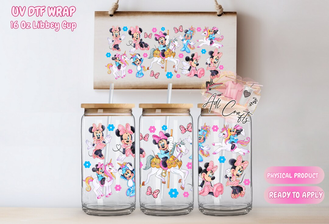 Uv Dtf Wrap Physical Product Cute Minnie Girl Mouse Wrap Minnie ...