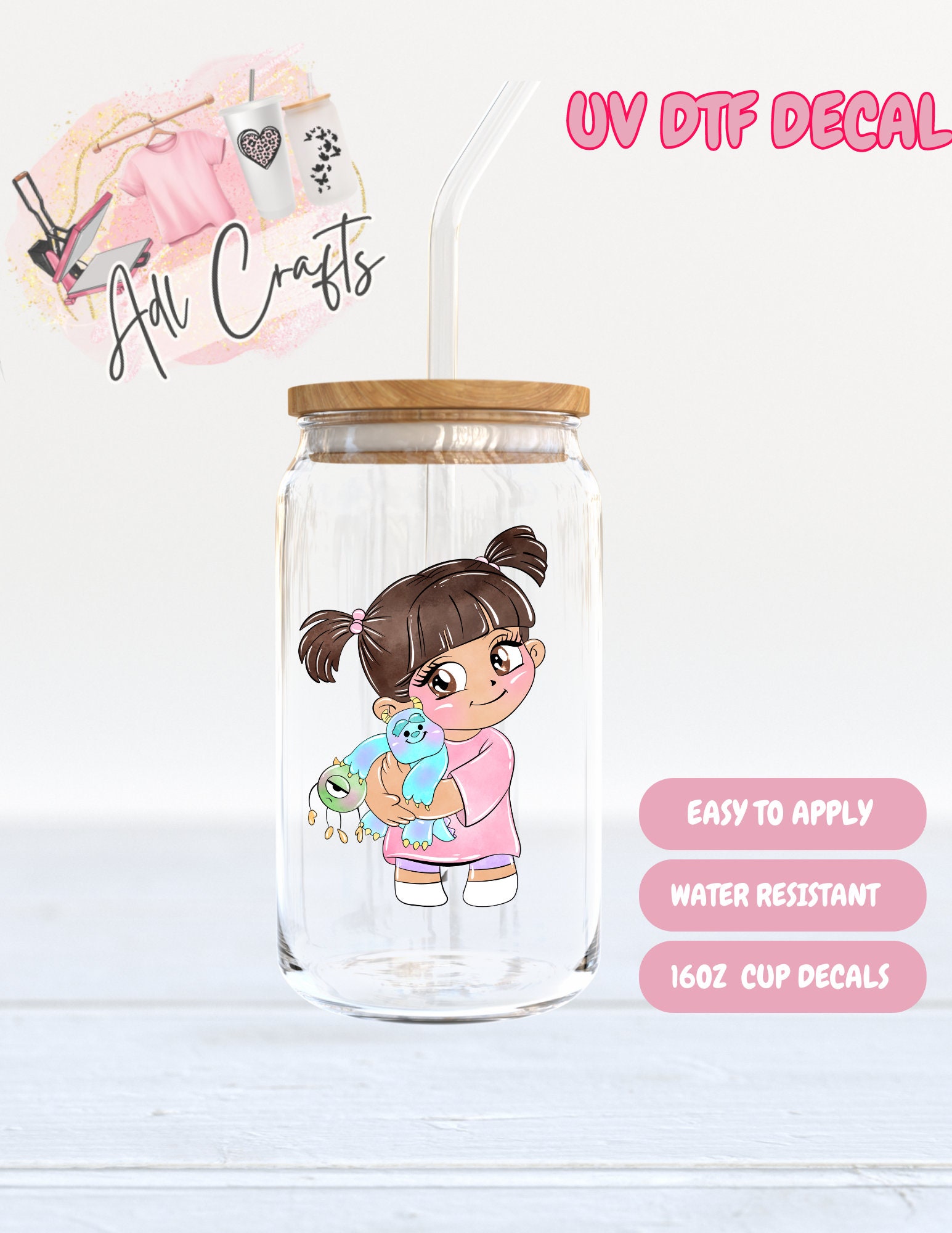 Uvdtf Decal for Cups 12 Cute Boo Decal Boo Decal - Etsy