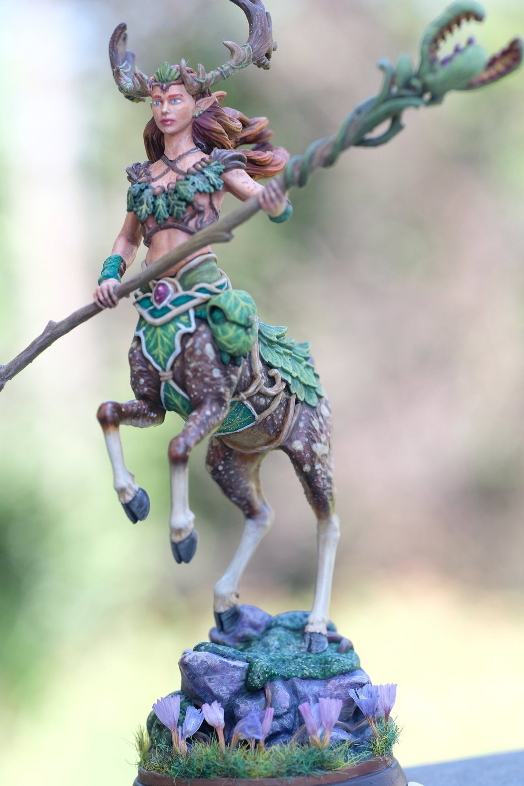 PAINTED Doe Ingrid Centaur Druid 75mm by Niko, White Werewolf Tavern ...
