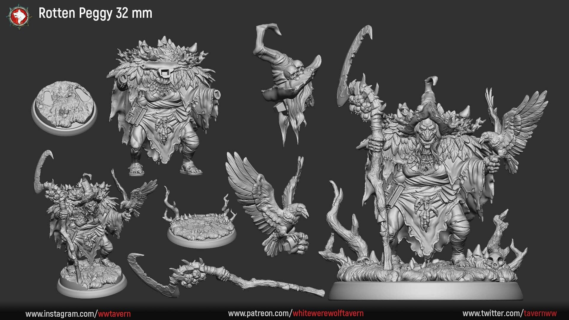 Rotten Peggy 32mm/75mm Scale by White Werewolf Tavern Resin - Etsy