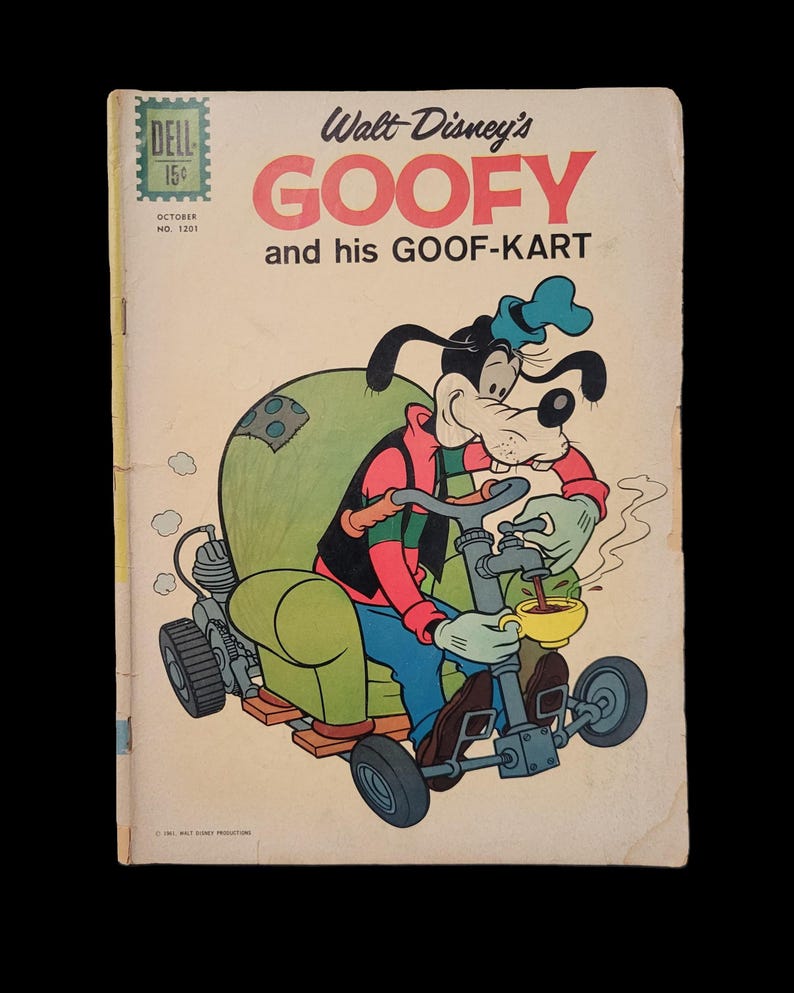 Vintage, “walt Disney’s Goofy and His Goof-kart” No. 1201 - Etsy