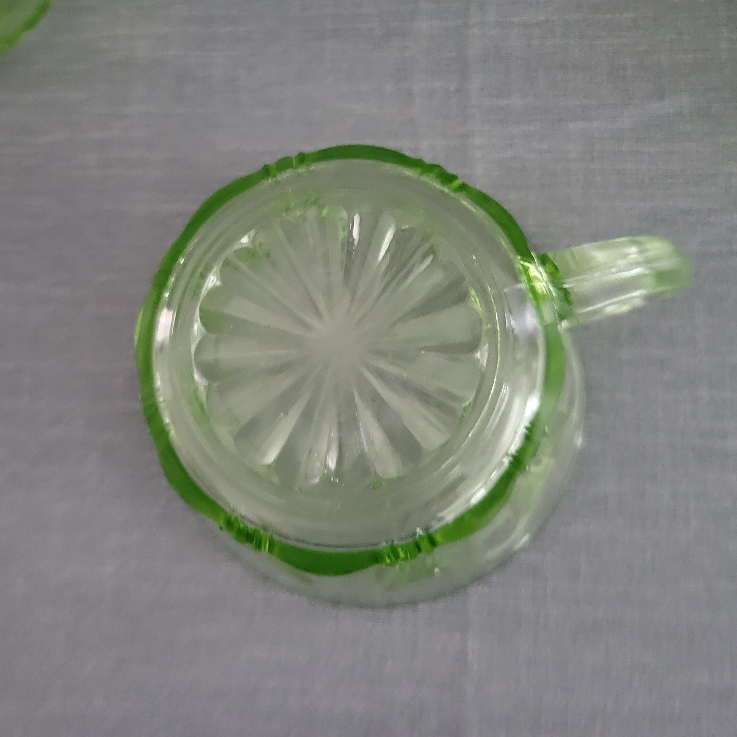 Rare Vintage, Great Depression Delicate Drinking Cups, Sour Apple Green ...