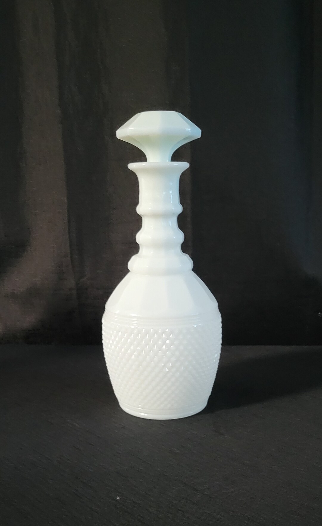 Vintage Water Decanter, Cambridge Mount Vernon Milk Glass Vintage ...