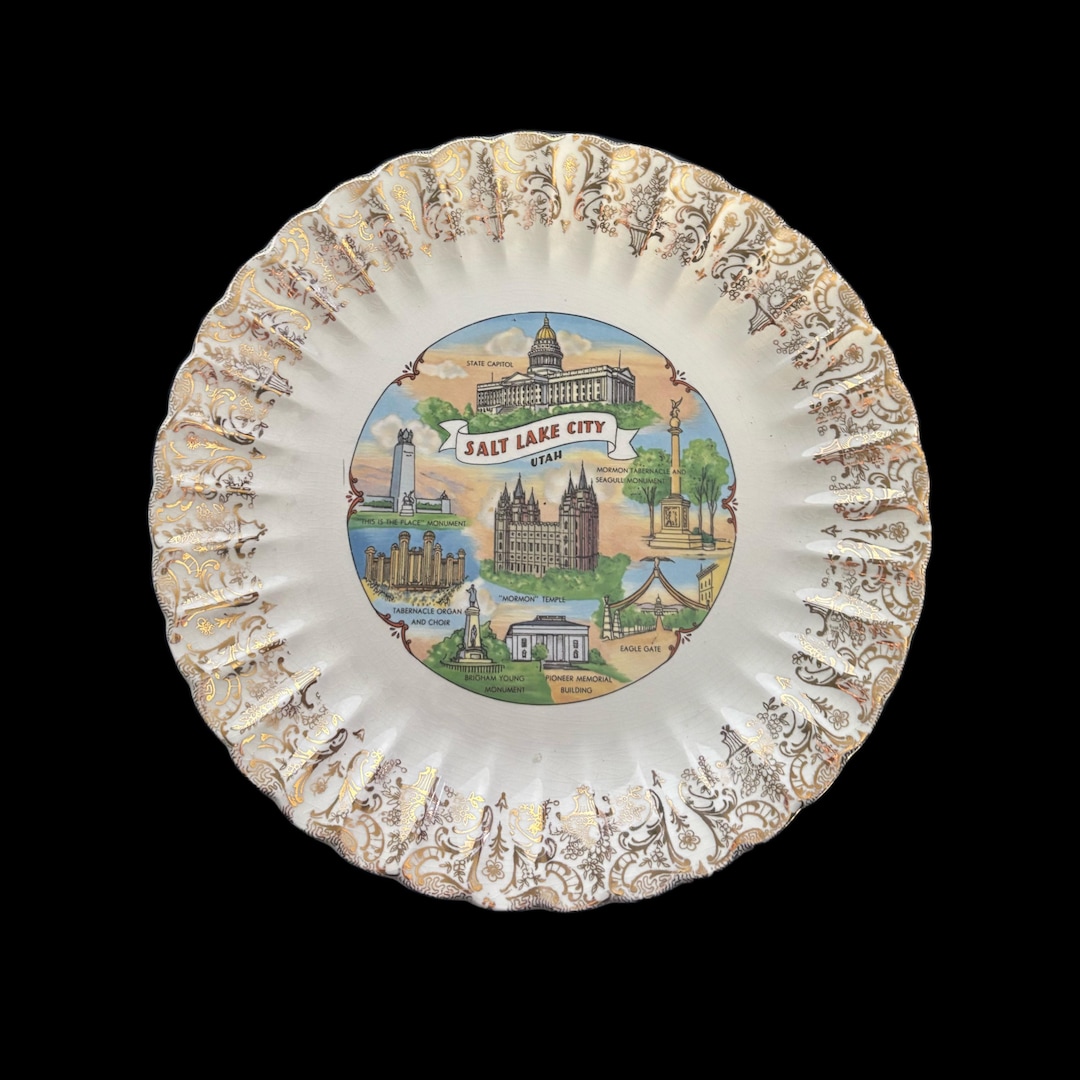 Vintage RARE Salt Lake City Temple Plate Mormon - Etsy