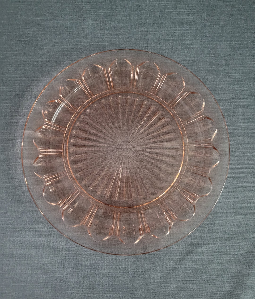 8" Vintage Rare Dinner/ Supper Plate, Rose-amber Tinted, Classy ...