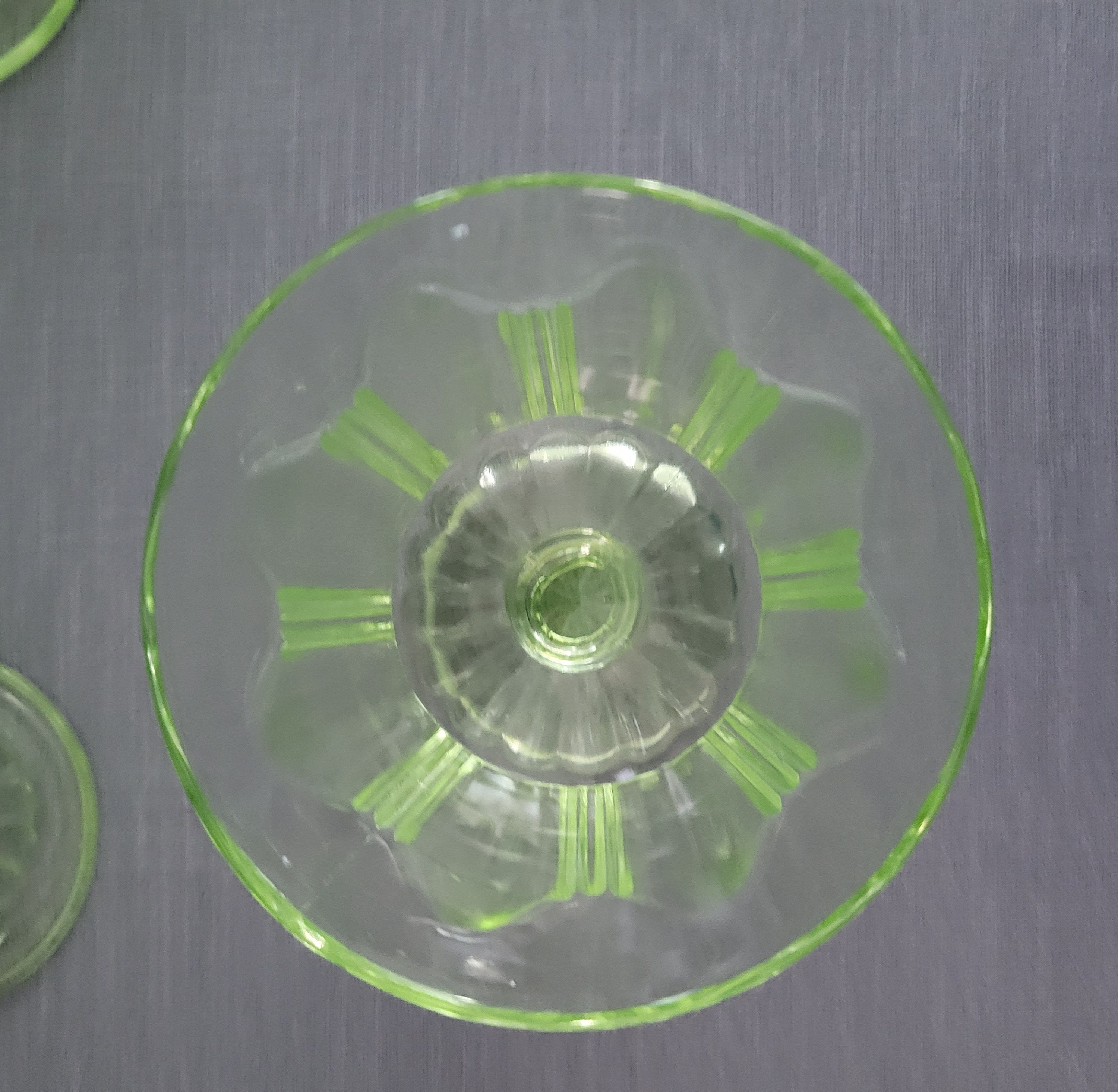 Rare Vintage Glass Goblets With Stem, Colonial Knife and Fork, Goblet ...