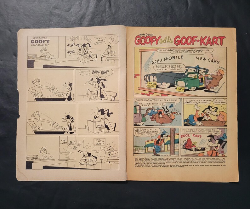 Vintage, “walt Disney’s Goofy and His Goof-kart” No. 1201 - Etsy