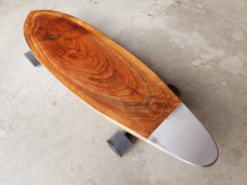 Live Edge Walnut + Metal Longboard/ Skateboard, Art Piece, Home Decor ...