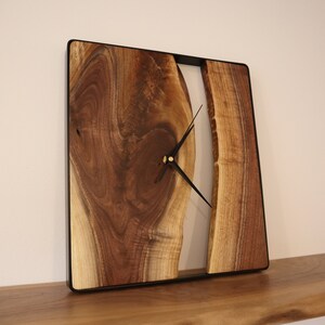 Live Edge Wood + Metal Clock Rustic Modern Minimalist Decor ...