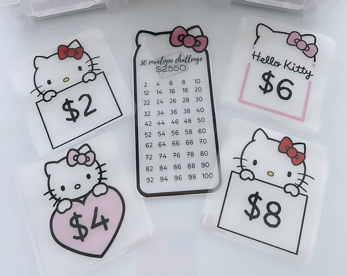 Hello Kitty Themed Savings Challenge Box - Etsy