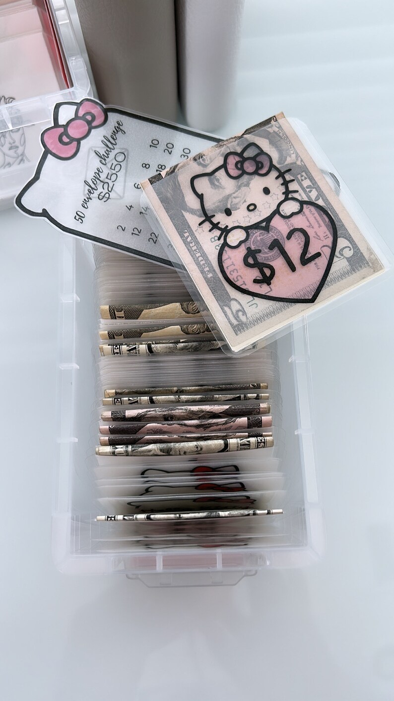 Hello Kitty Themed Savings Challenge Box - Etsy