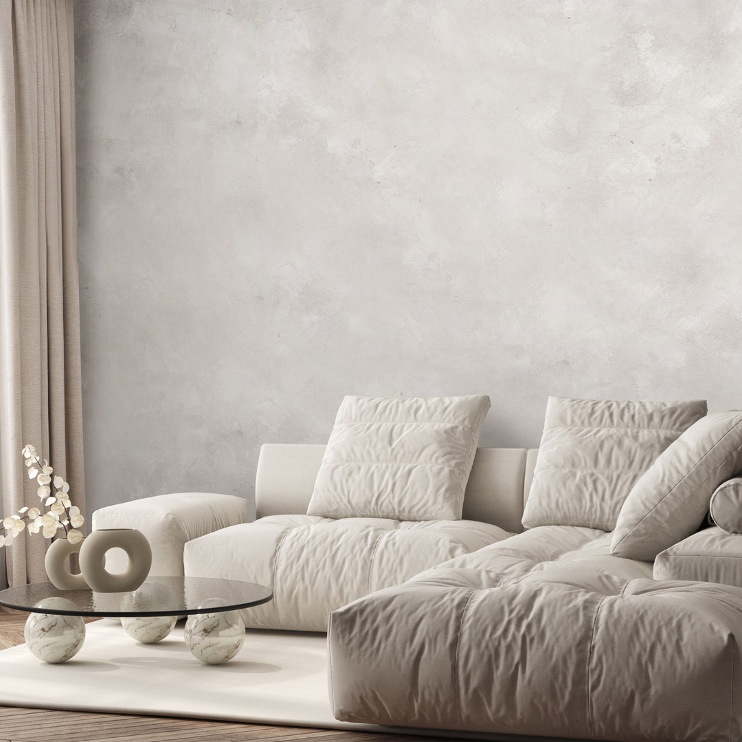 Light Beige Plaster Peel & Stick Wall Mural Textured Cement Concrete ...