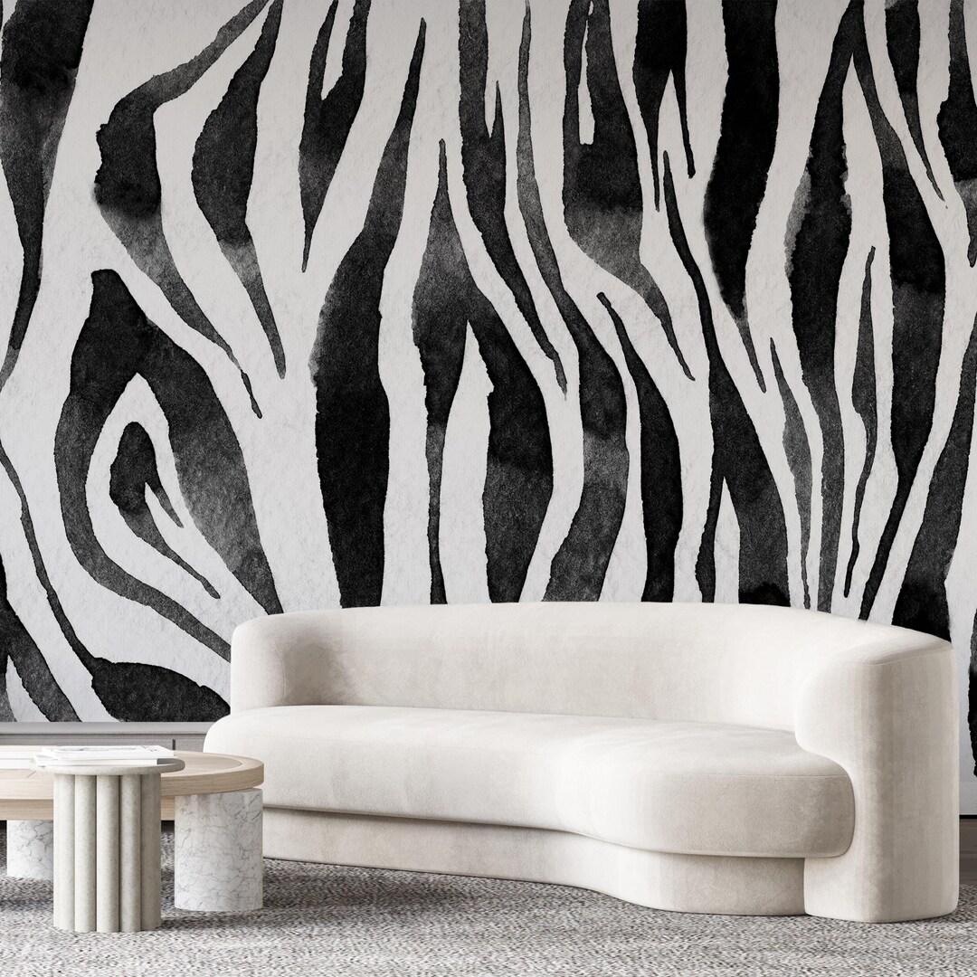 Black and White Zebra Stripe Wallpaper - Abstract Safari Monochrome ...