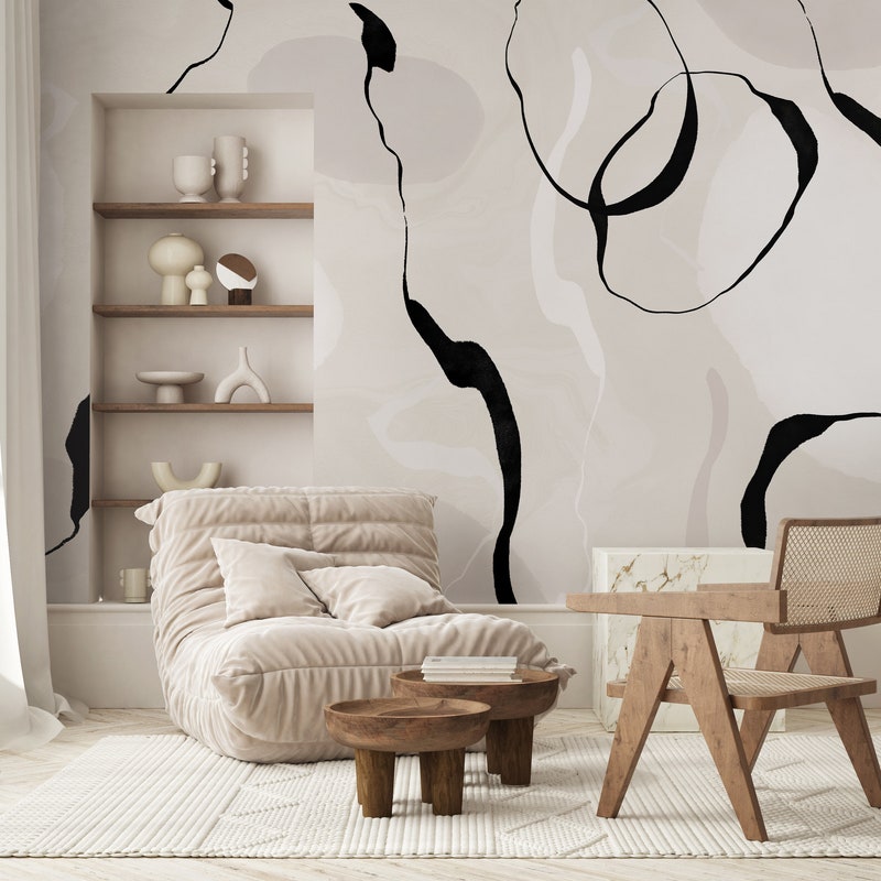 Abstract Line Wallpaper - Etsy