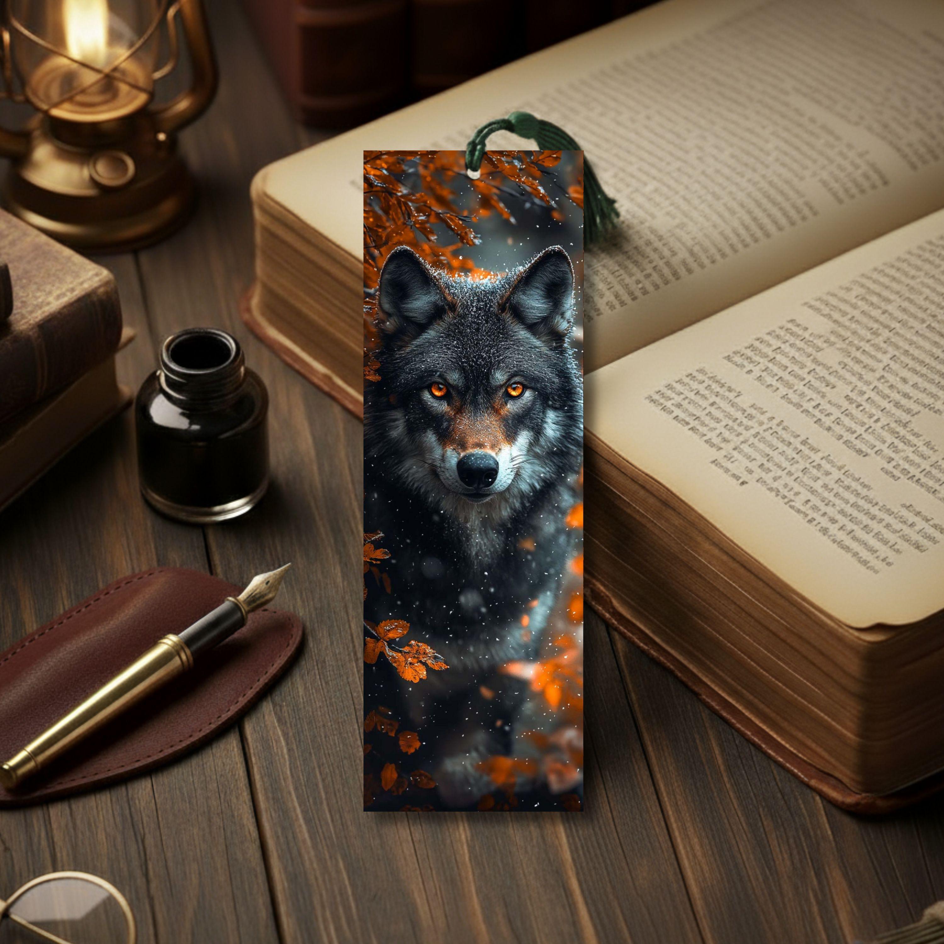 Wolf Bookmark Set | Mystic Wolves Page Marker With Tassel | Epic ...