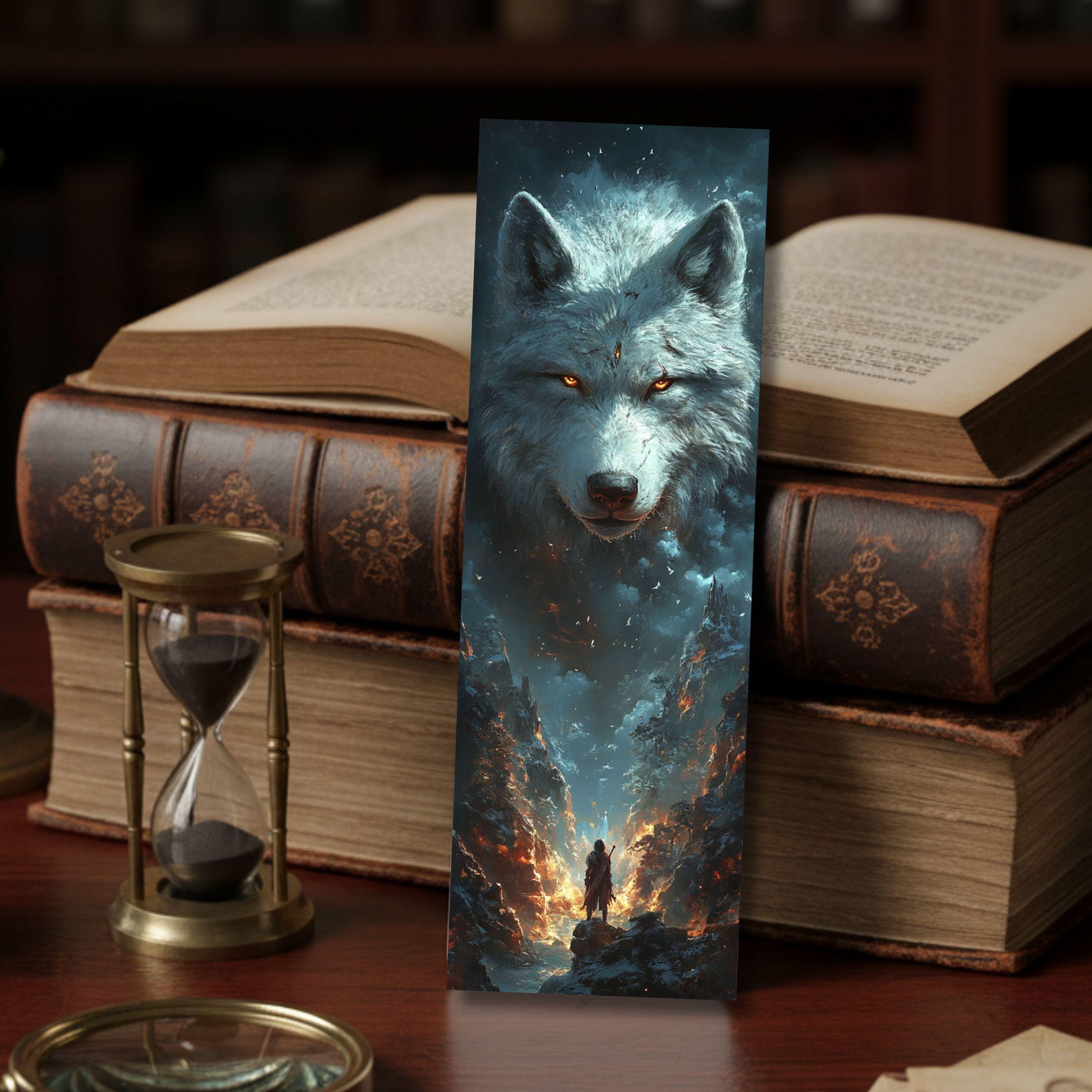Wolf Bookmark Set | Mystic Wolves Page Marker With Tassel | Epic ...