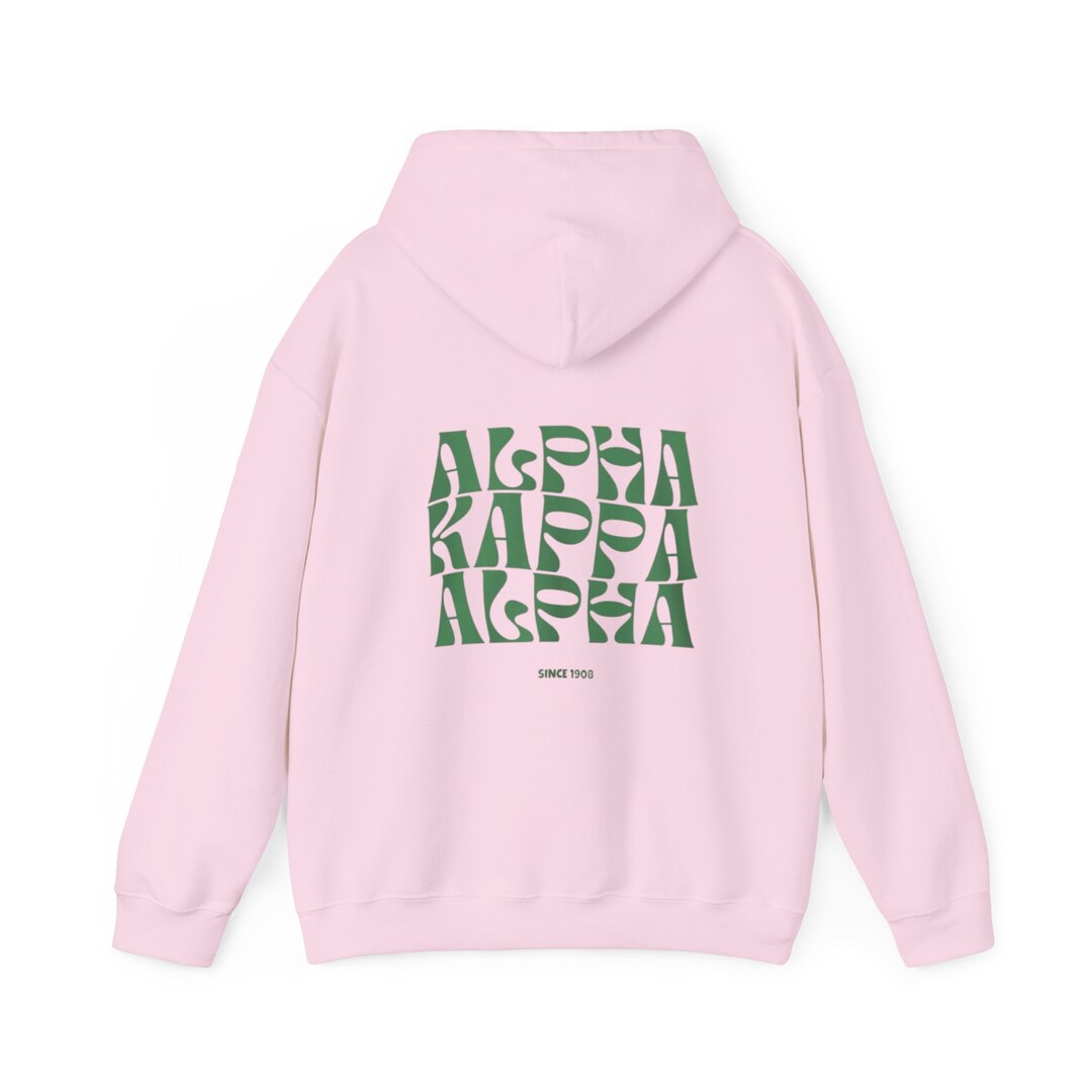 Alpha Kappa Alpha Hoodie, AKA Sorority, Oversized Pink and Green AKA ...