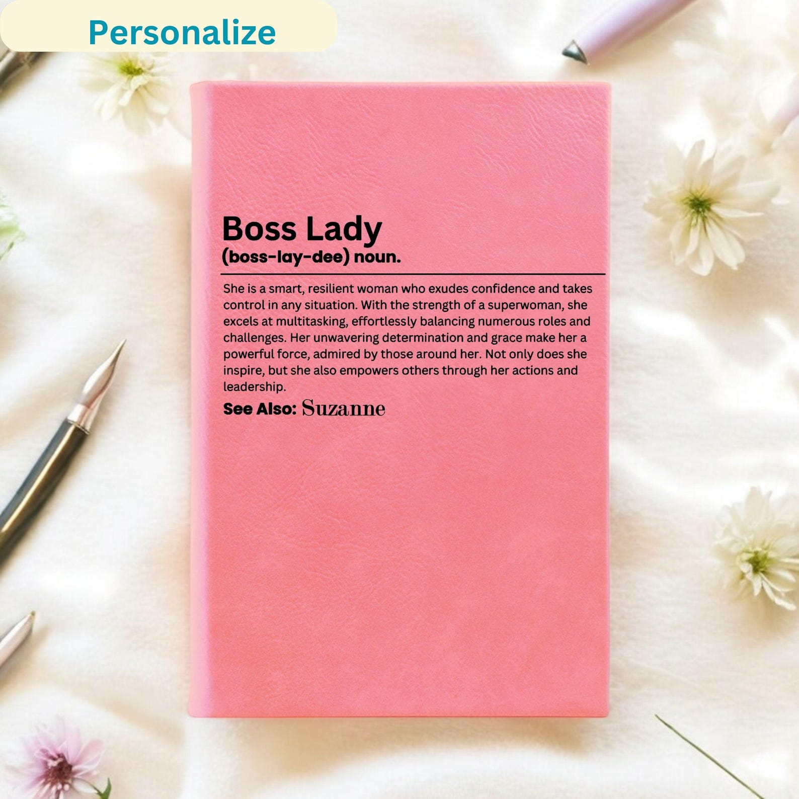 Personalized Boss Lady Journal, Gift for Boss Female, Boss Lady Journal ...