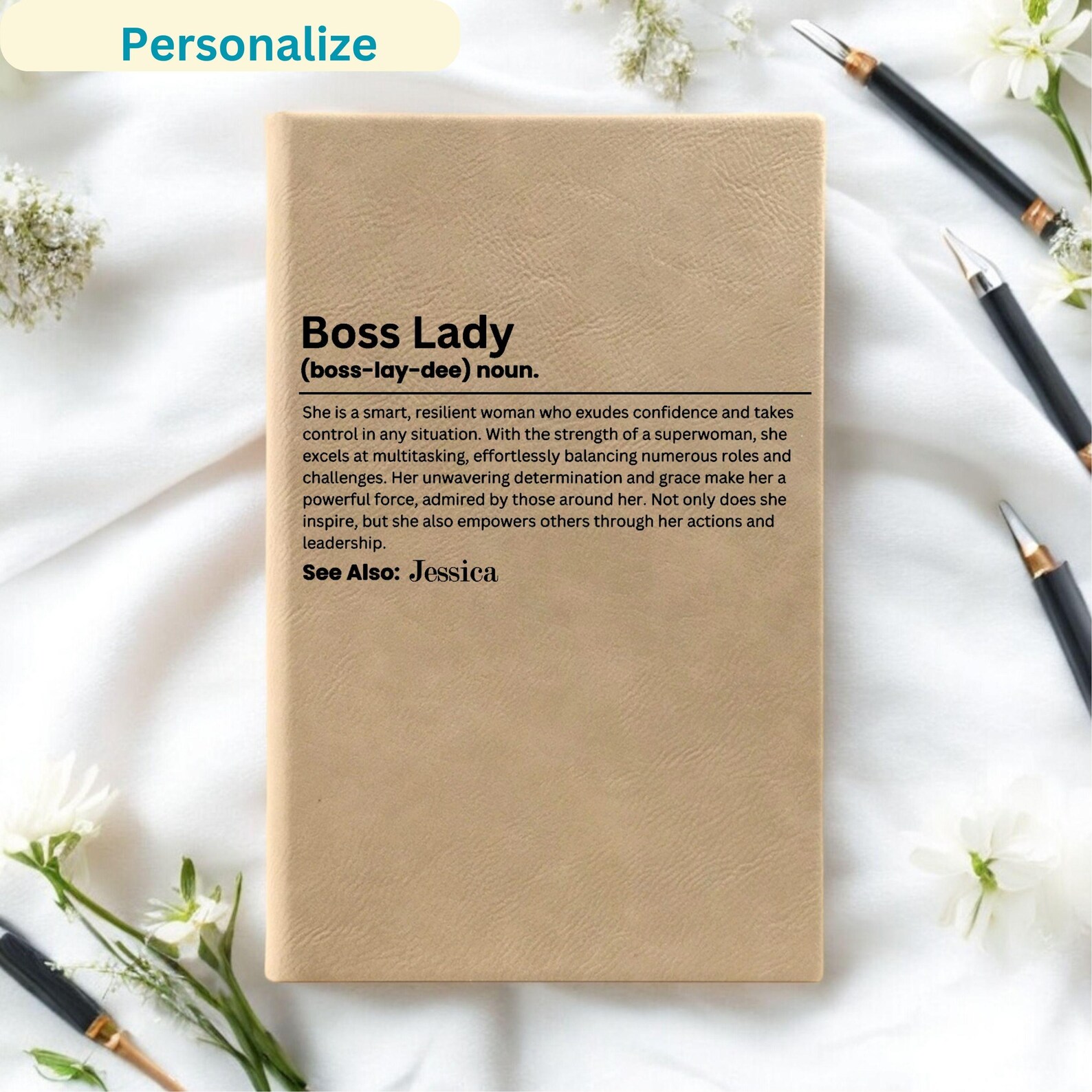 Personalized Boss Lady Journal, Gift for Boss Female, Boss Lady Journal ...