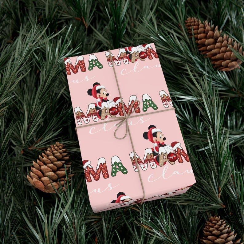 Wrapping Papers Mama Minnie Merry Christmas, Custom Mama Christmas ...