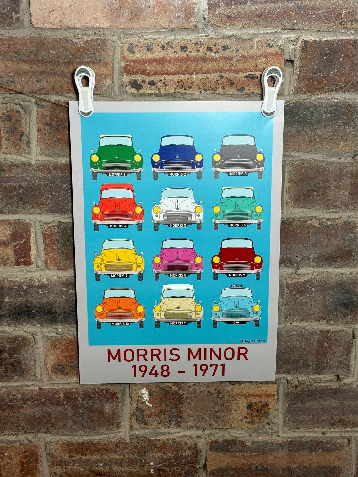 Morris Minor 1948 - 1971 Poster Print - Austin BMC Morris British Art ...