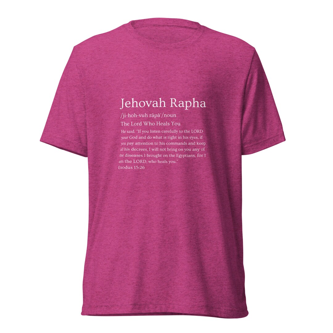 Jehovah Rapha - Names of God Definition Series - Short Sleeve T-shirt - Etsy