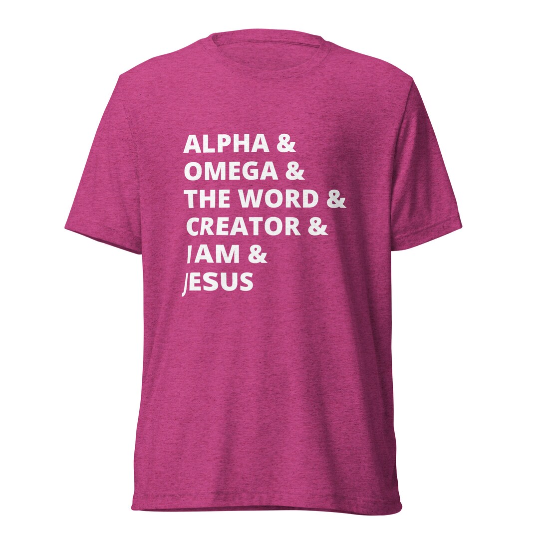 Bold Type - Alpha & Omega - Name List Series - Short Sleeve T-shirt - Etsy