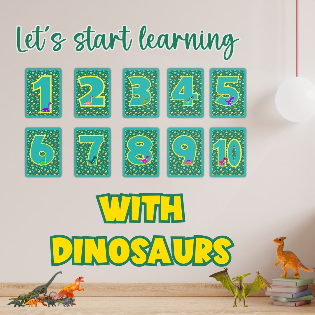 Number Line Kindergarten Dinosaur Display for Room Printable Early ...
