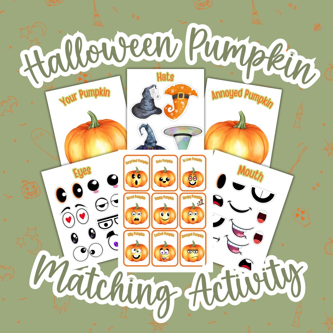 Halloween Matching Activity Sheets Halloween Printable Halloween Bussy ...