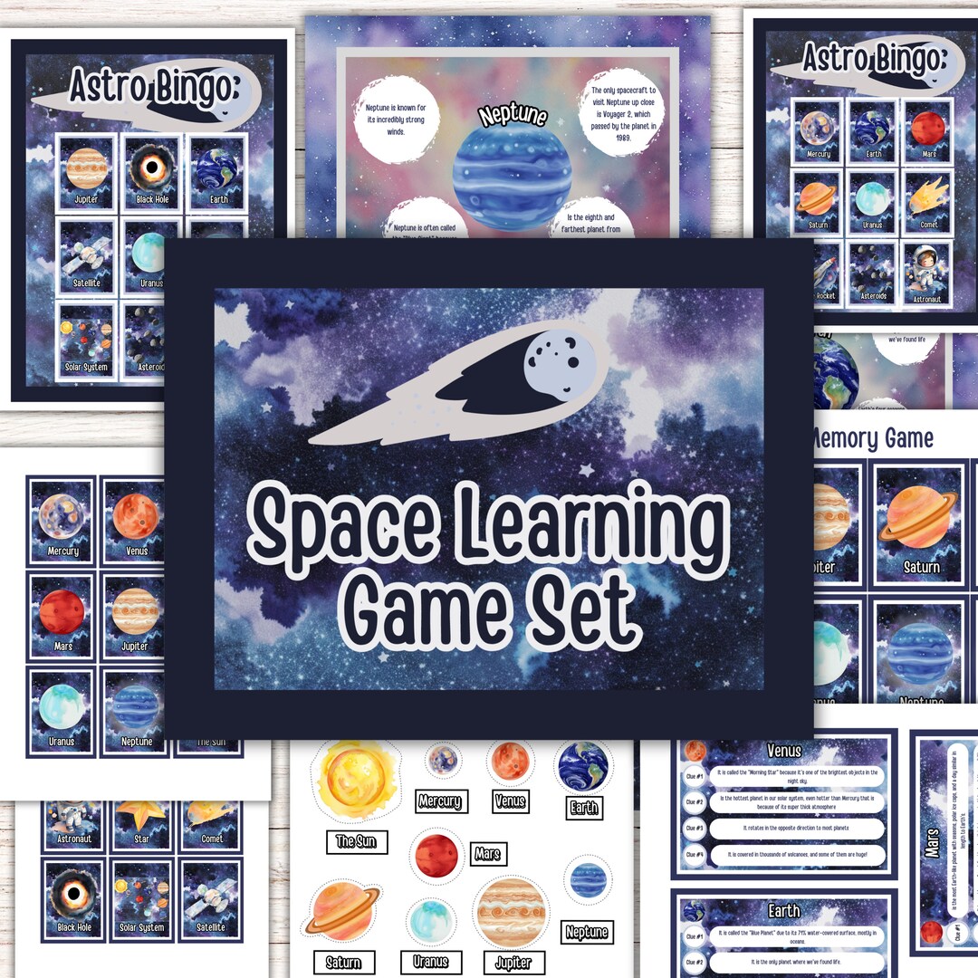 Solar System Game Set Solar System Worksheets Busy Book for Toddler ...