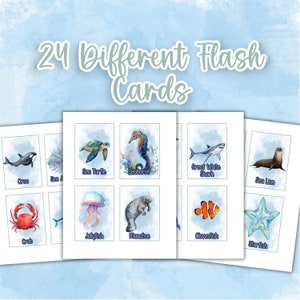 Flash Cards Animals Printable Fish Printable Ocean Animals Printable ...