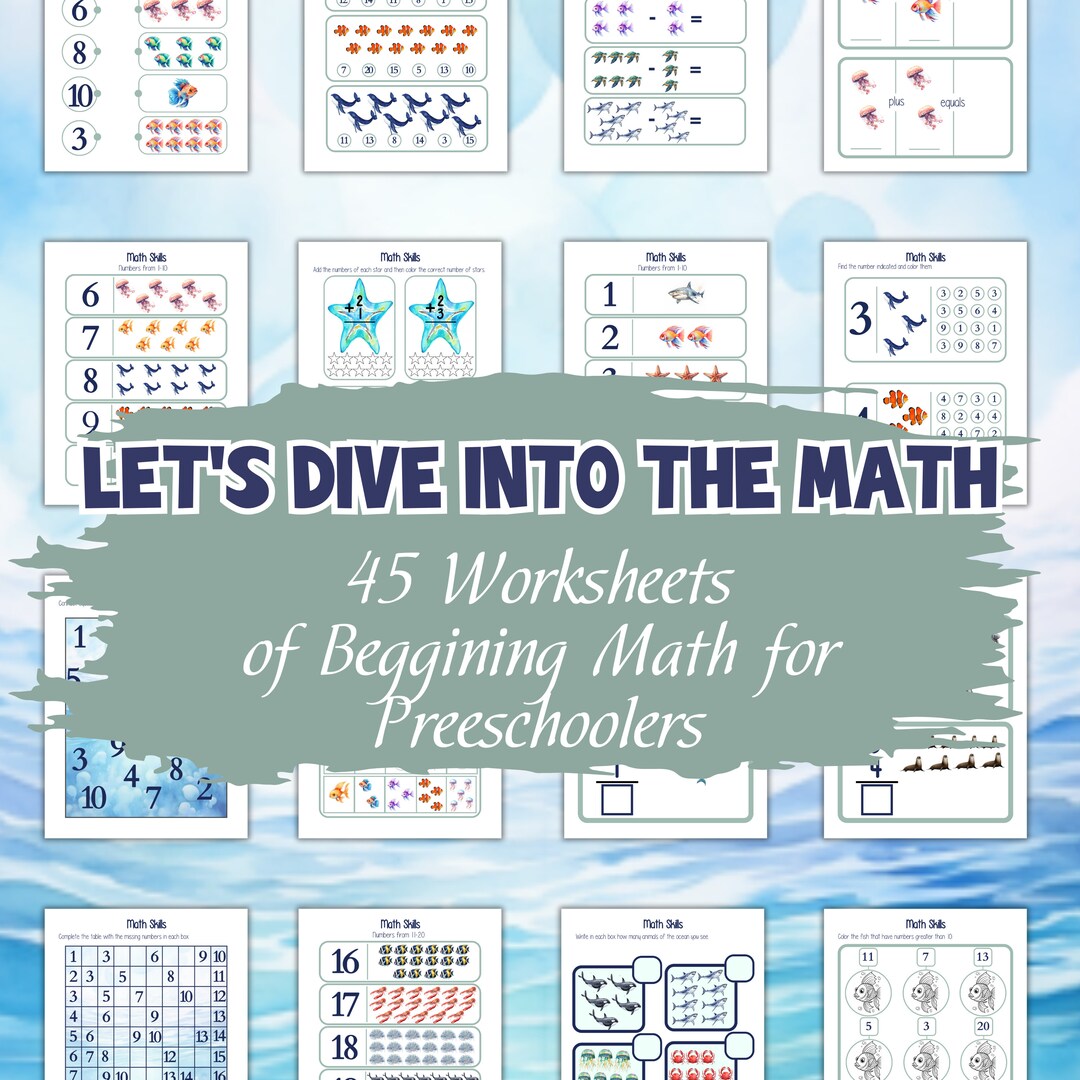 Kinder Math PDF Math Preschool Worksheets Curriculum Busy Books for ...