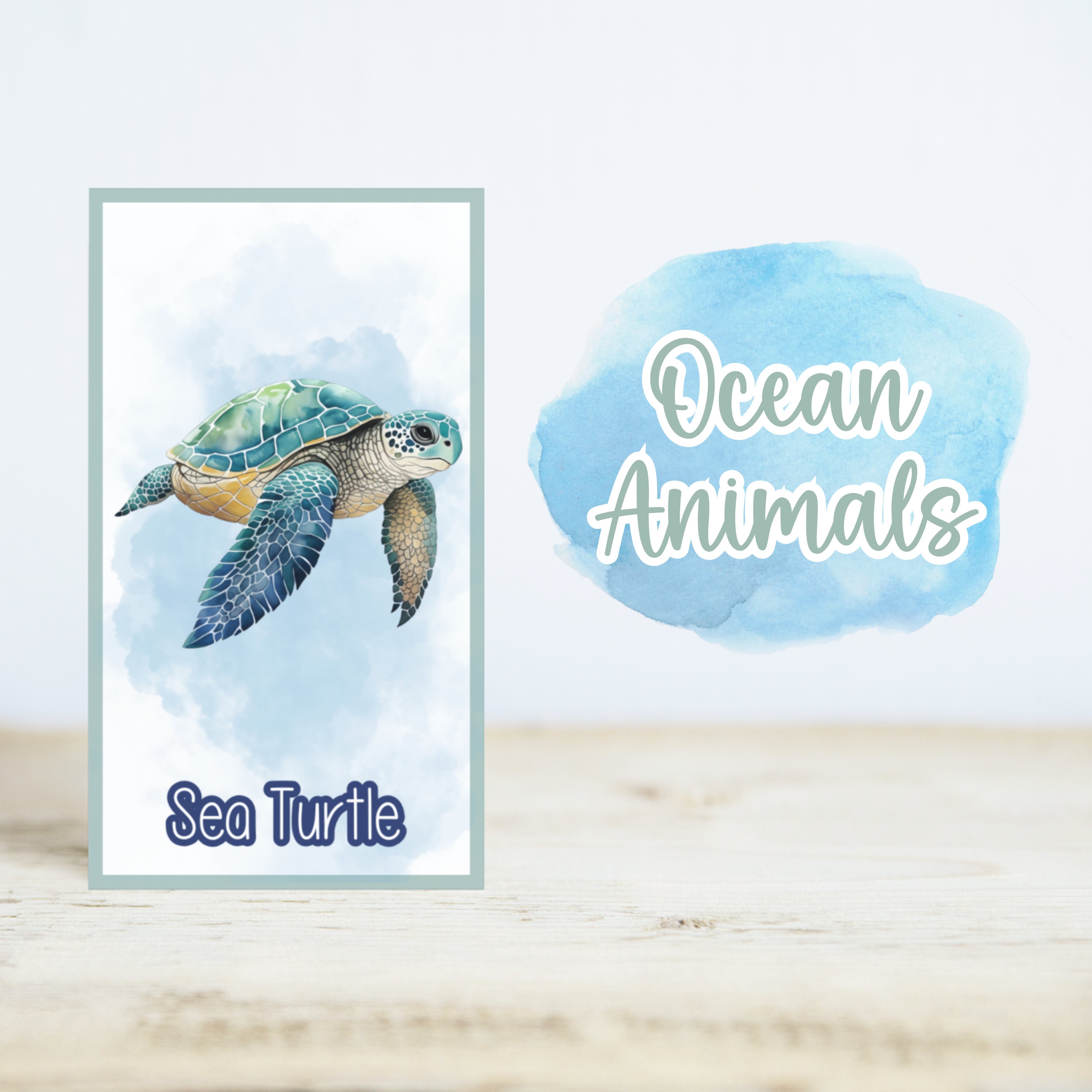 Flash Cards Animals Printable Fish Printable Ocean Animals Printable ...