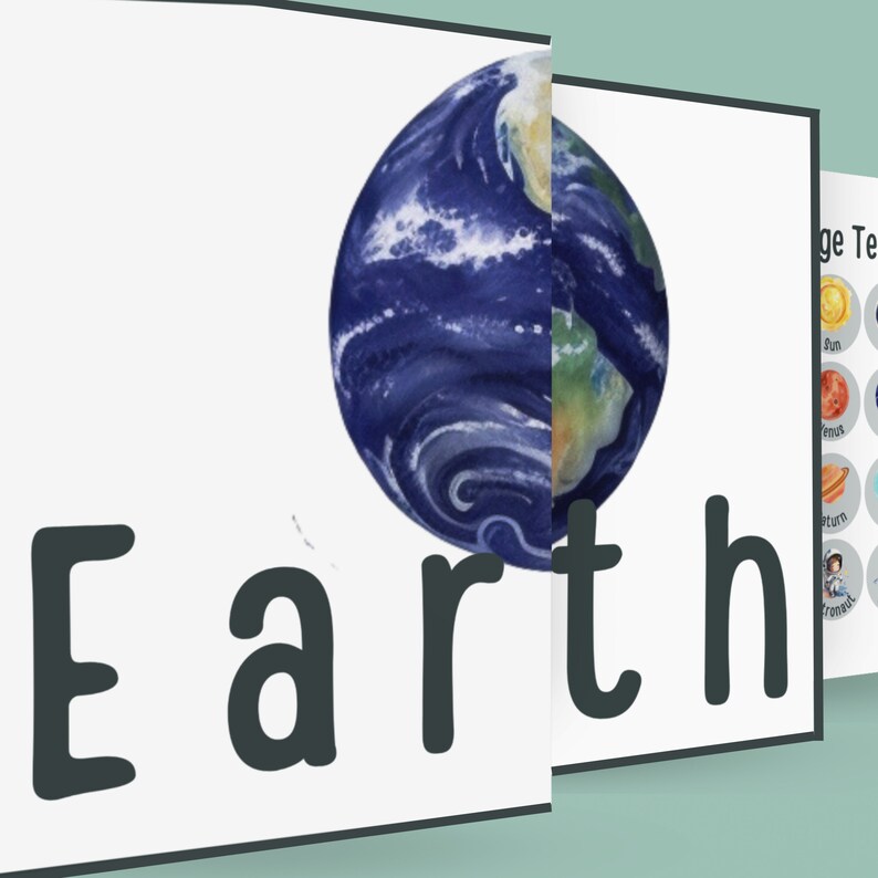 Matching Cards Solar System Toddler Puzzle Montessori Printable - Etsy
