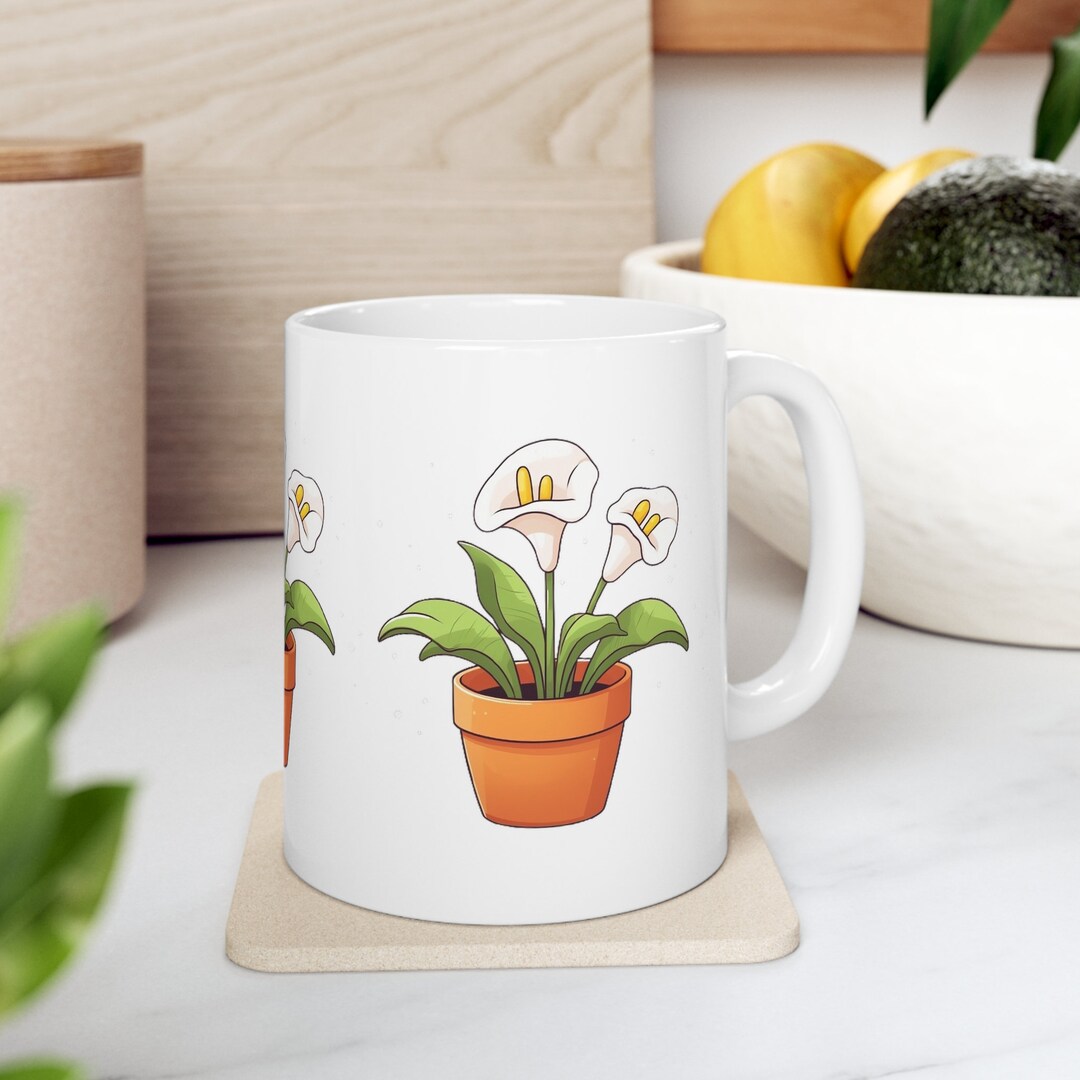 Calla Lily Mug Triple Logo, Ceramic Mug 11oz, Most Popular Item, Best ...