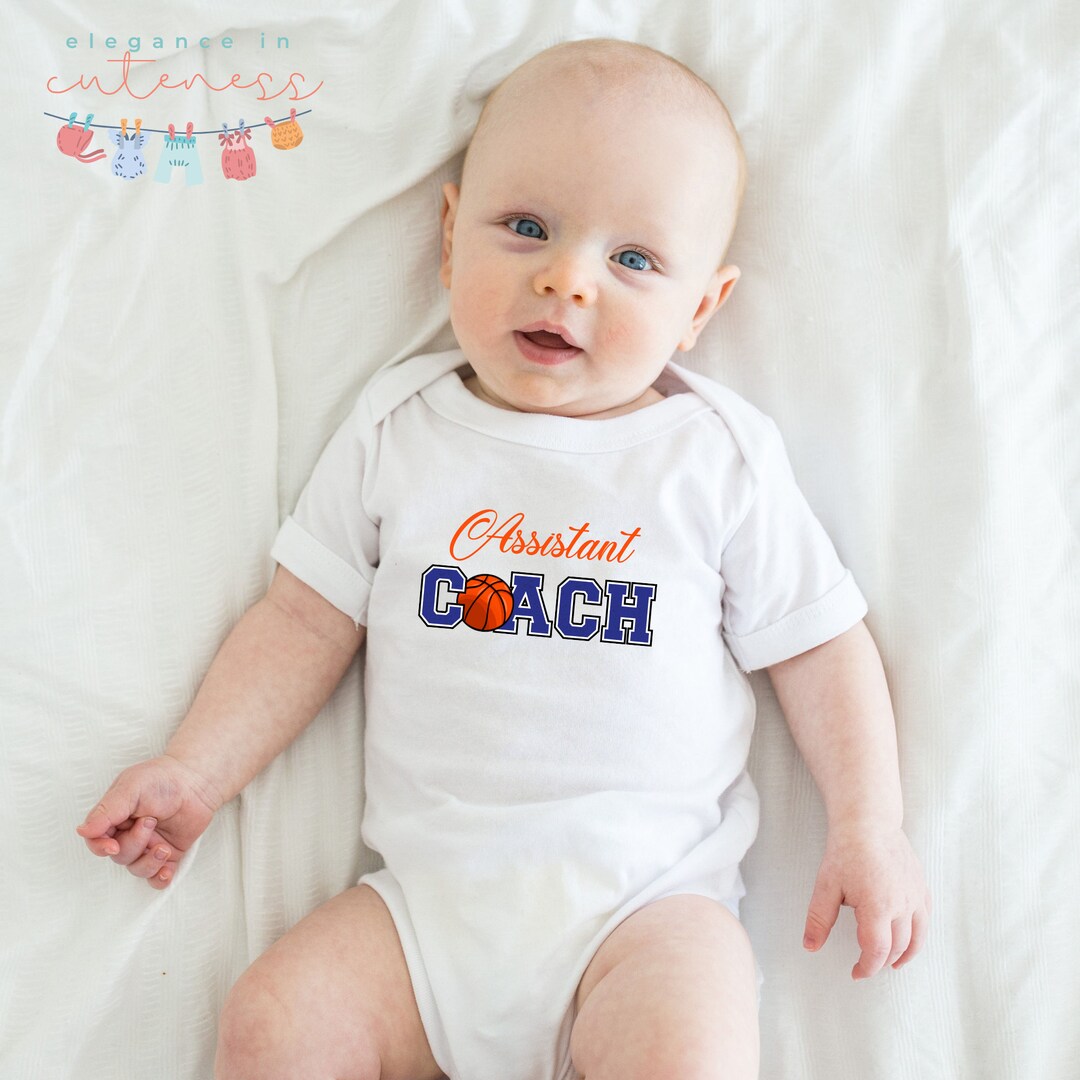 Assistant Coach Basketball Baby Bodysuit, Gift Idea for Basketball Dad ...