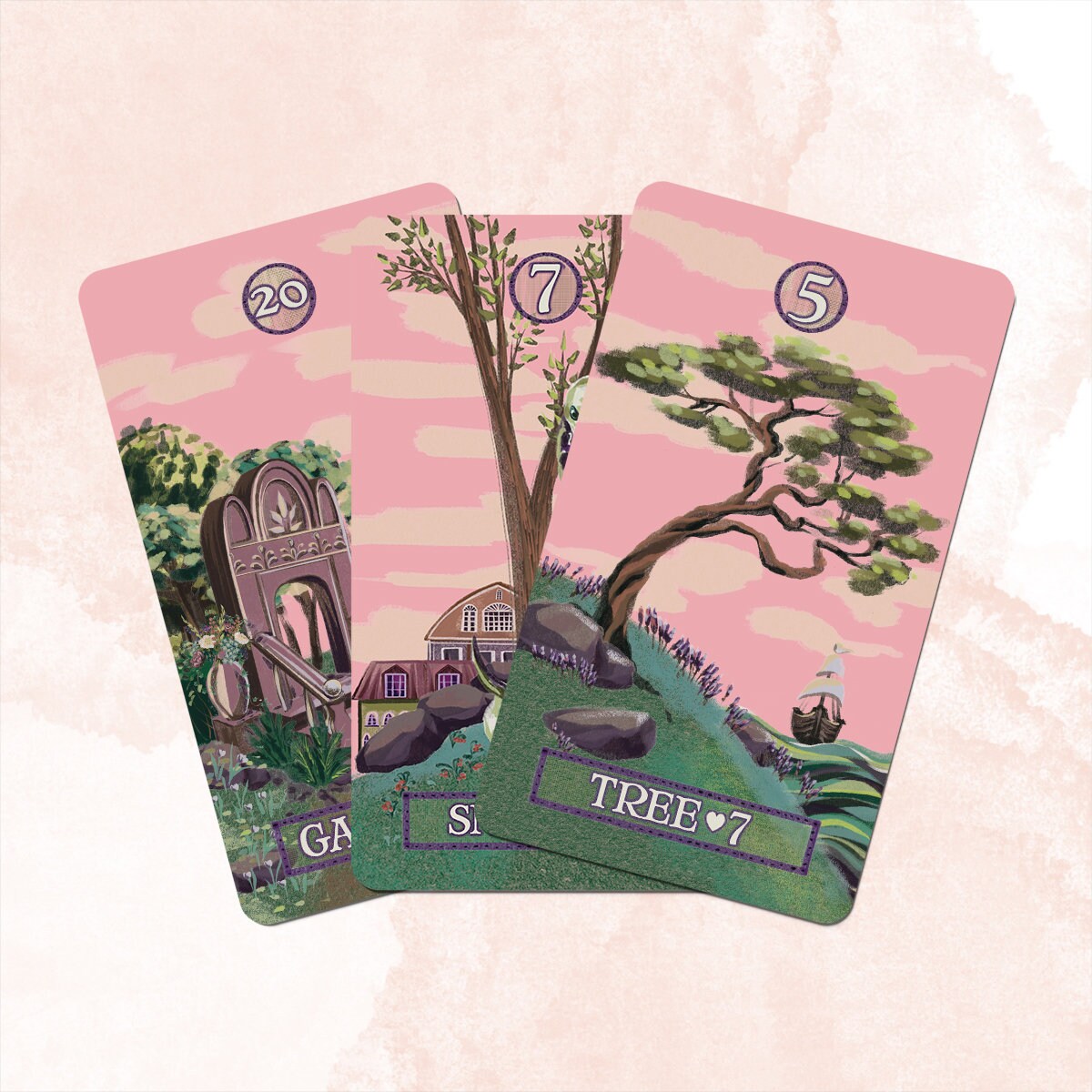 OMNITO Madame Lenormand Fleur | Wisdom Cards for Love and Life | Vintage 36-card Set With Guide ...