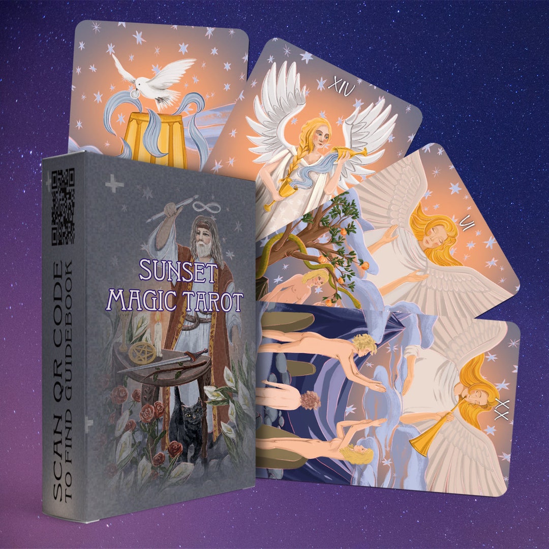 OMNITO Mini Borderless Tarot Card Pocket-sized Small Deck Cute & Tiny ...