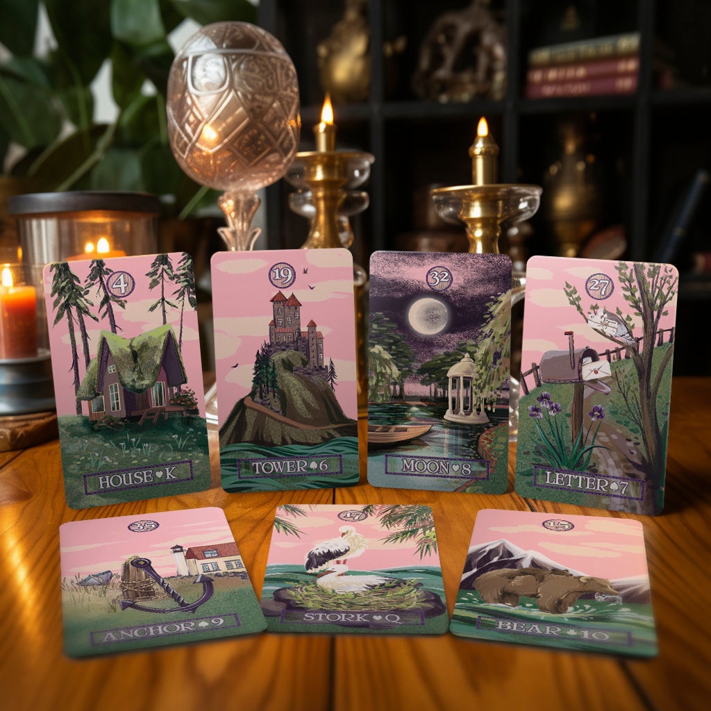 OMNITO Madame Lenormand Fleur Wisdom Cards for Love and Life Vintage 36 ...