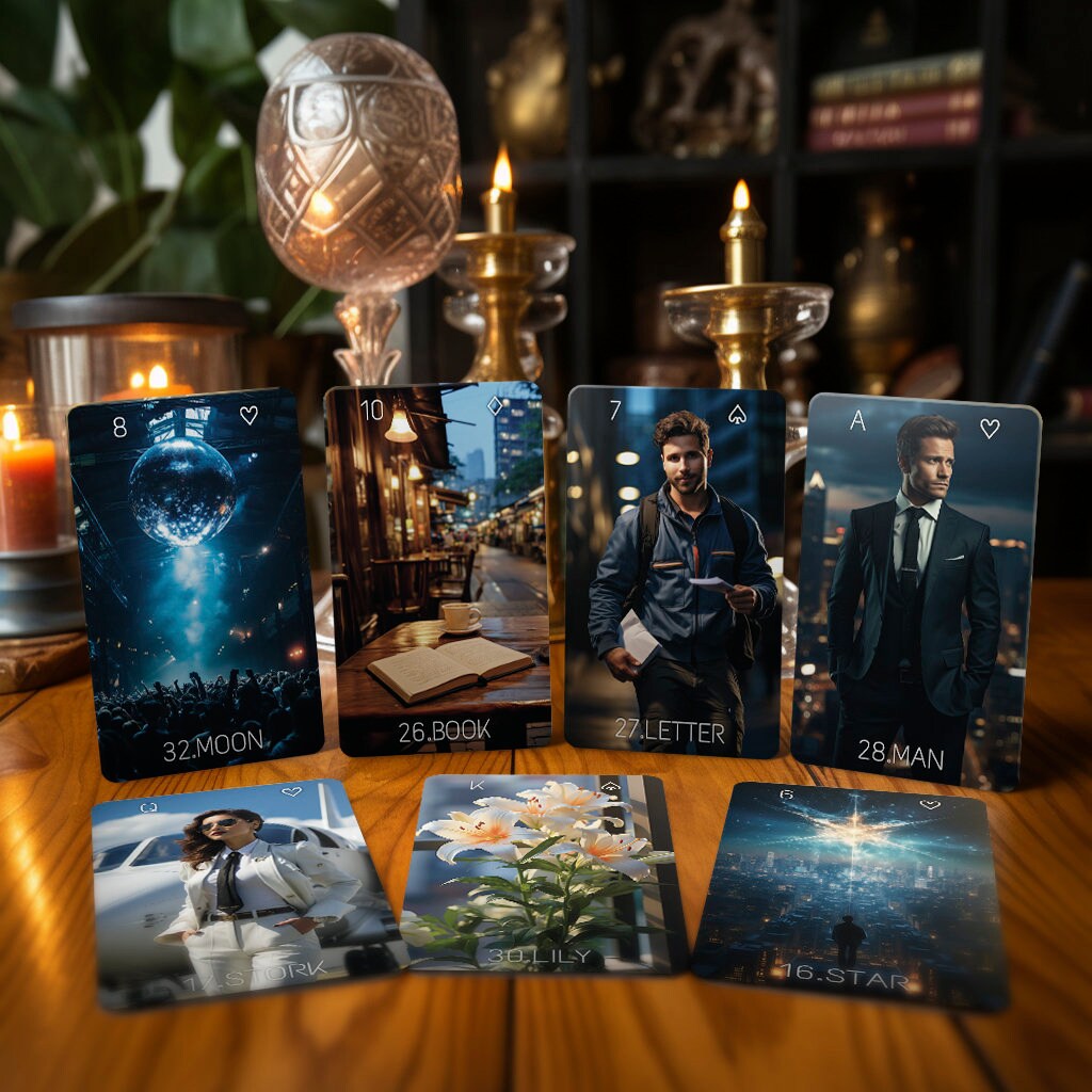 OMNITO Lenormand Urban Oracle Wisdom Cards for Love and Life Modern 36 ...