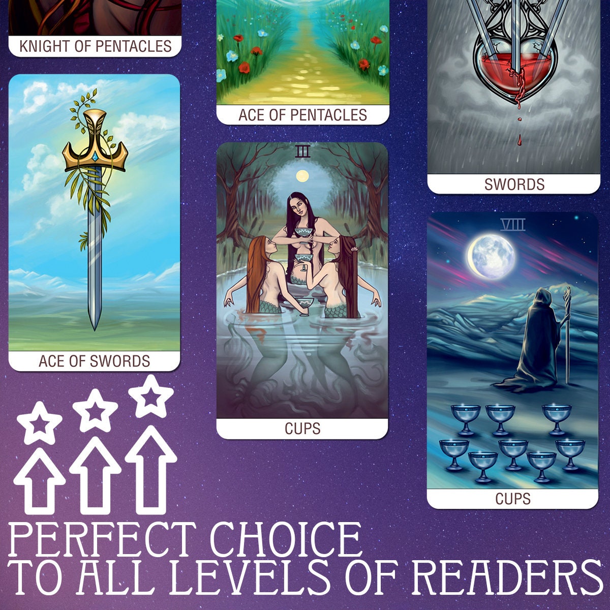 Idylls 78 Tarot Card Set | Pocket-sized (4.13" X 2.3") | Fortune ...