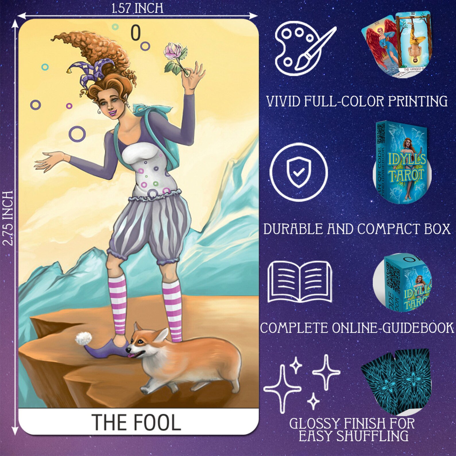 Idylls 78 Tarot Card Set | Pocket-sized (4.13" X 2.3") | Fortune ...