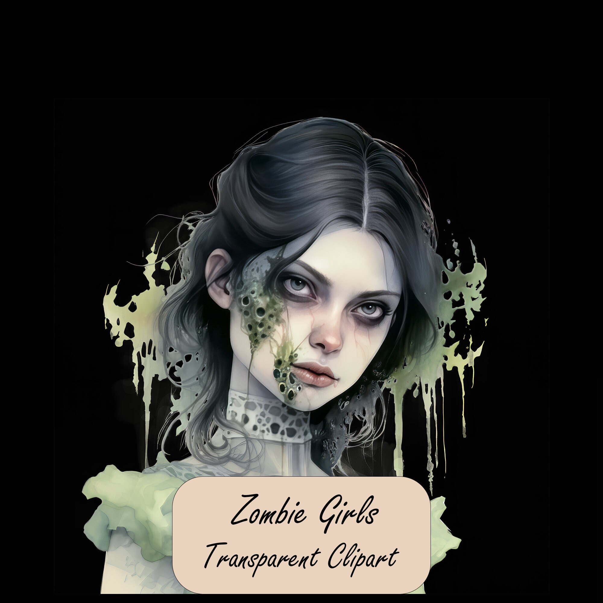 Zombies Clipart, Zombie Png, Halloween Clipart Bundle, Watercolor ...