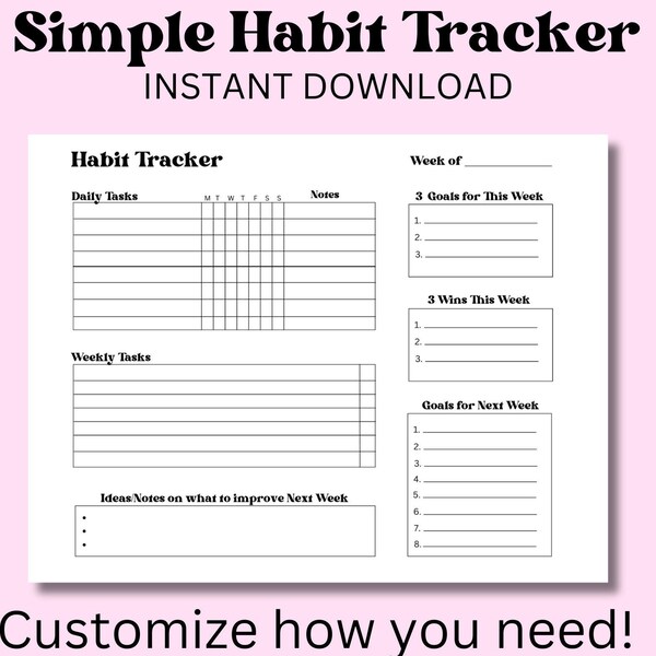 Grocery List Tracker, Grocery List Template, Multiple Options ...