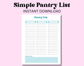 Grocery List Tracker, Grocery List Template, Multiple Options ...