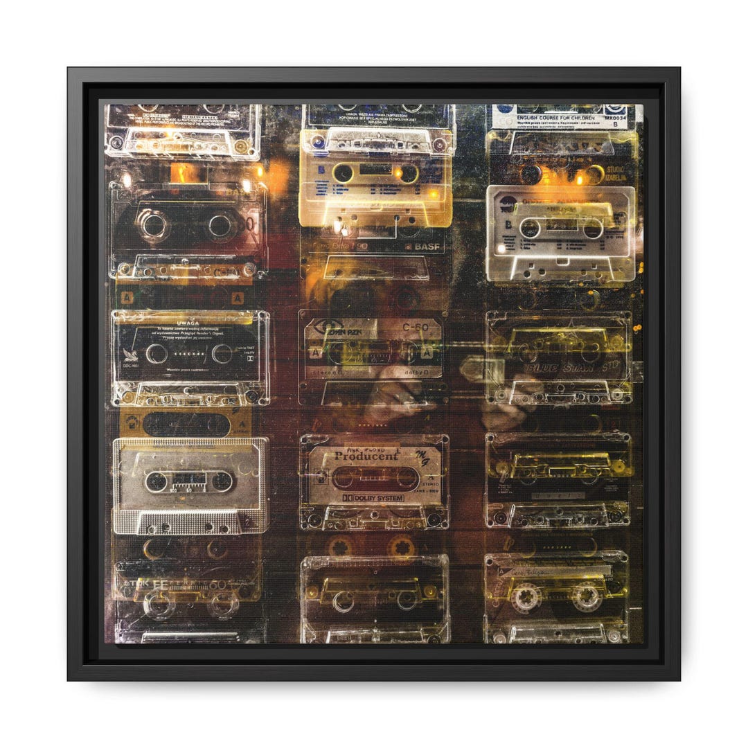 Retro Cassette Tape Wall Art, Funky Home Decor, Vintage Music Room Gift ...