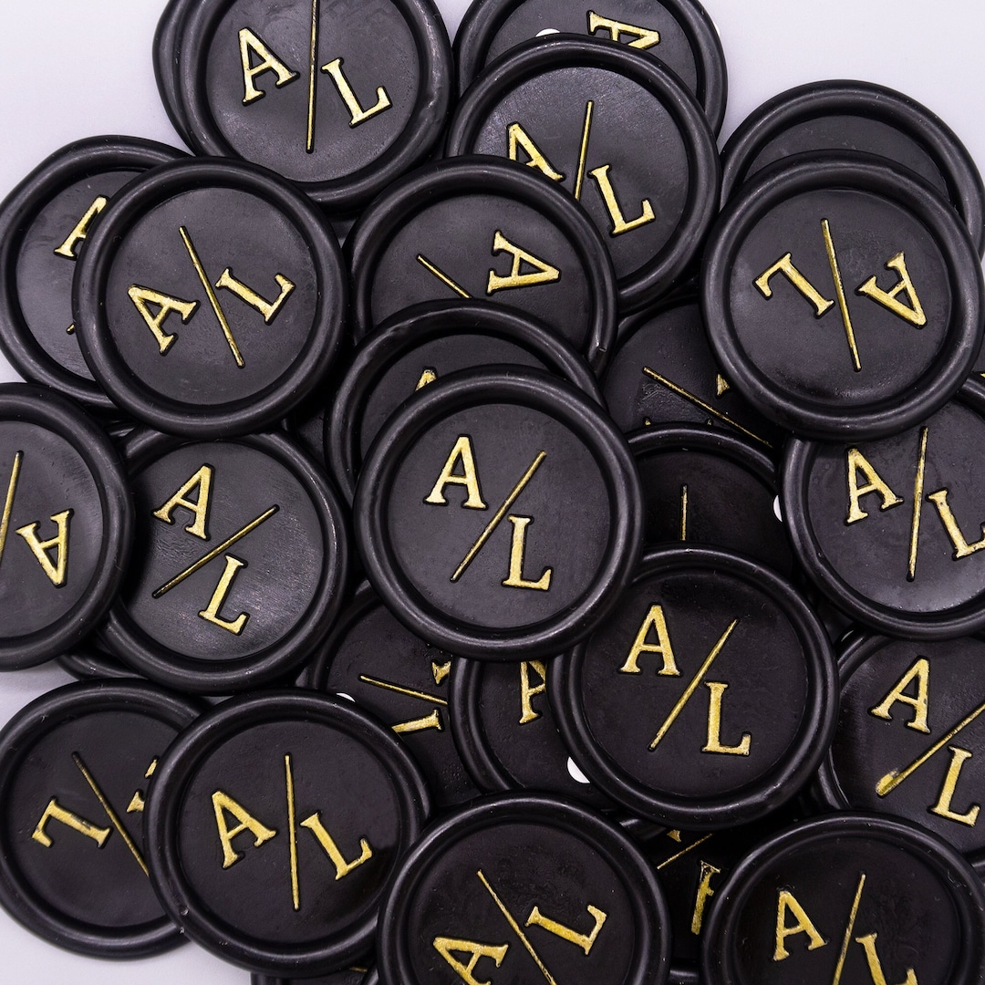 Gold Painted Custom Logo Wax Seal Stickers, Handmade Wax Seals ...