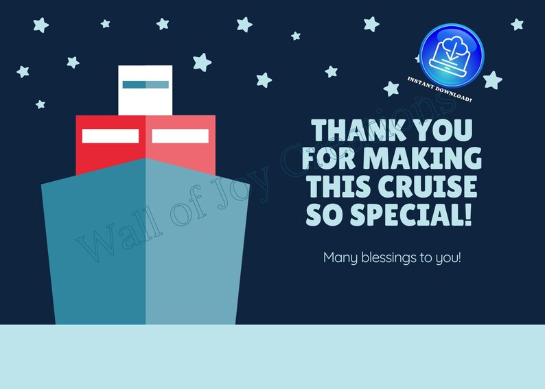 Nautical Cruise Thank You Cards With Bible Verses (digital Download) - Etsy